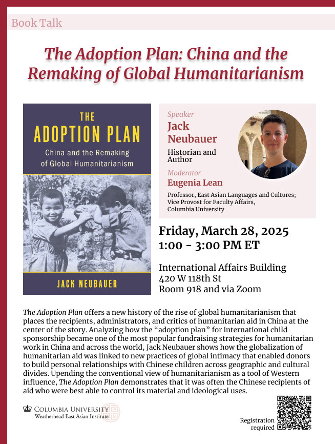 The Adoption Plan: China and the Remaking of Global Humanitarianism – A ...