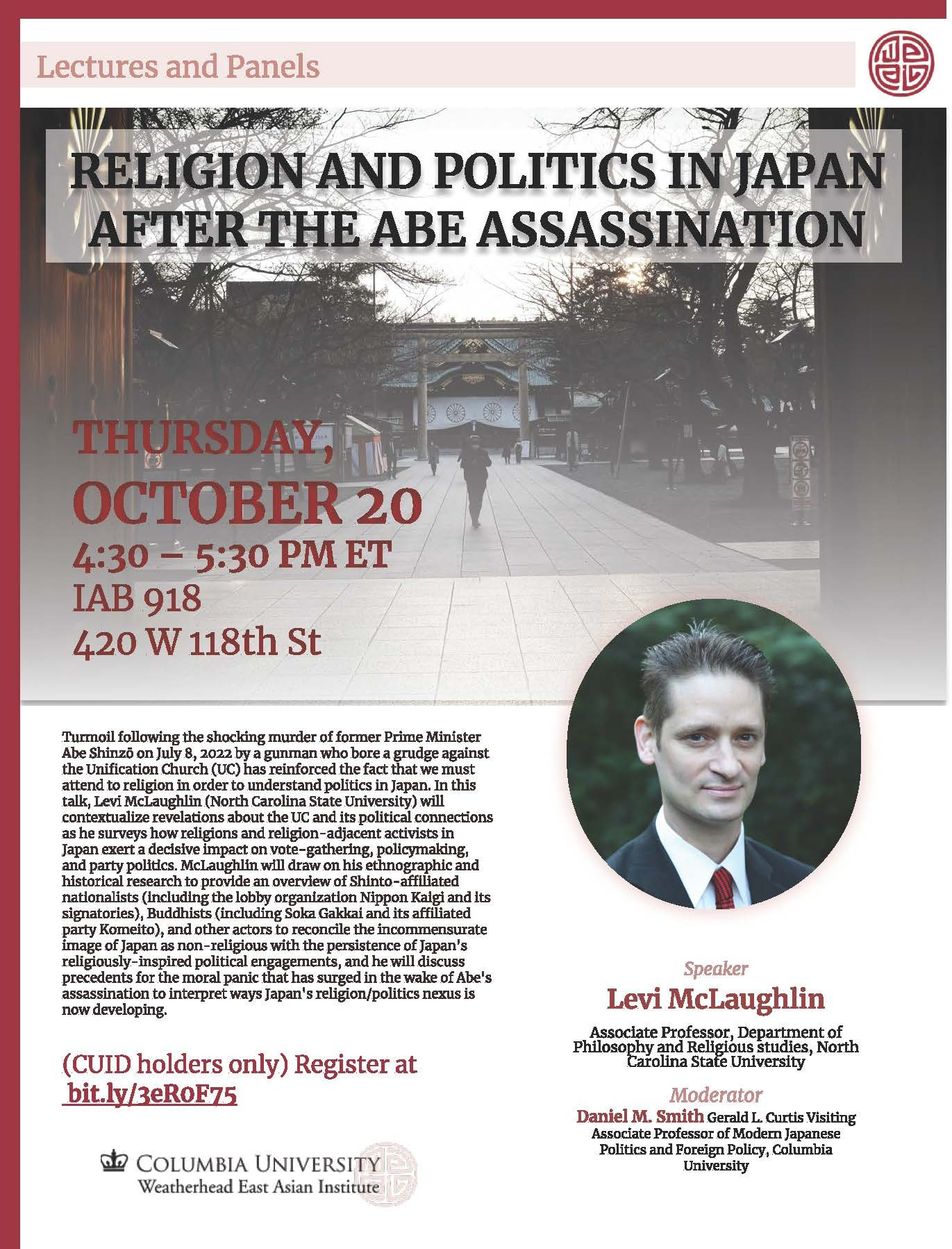 Religion and Politics in Japan after the Abe Assassination ...