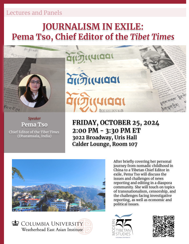 Journalism in Exile: Pema Tso, Chief Editor of the Tibet Times ...