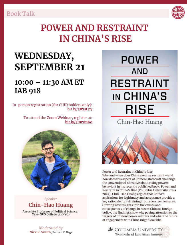 Power and Restraint in China's Rise | Weatherhead East Asian Institute